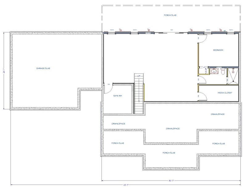 Custom Farmhouse House Plan With Basement - Etsy