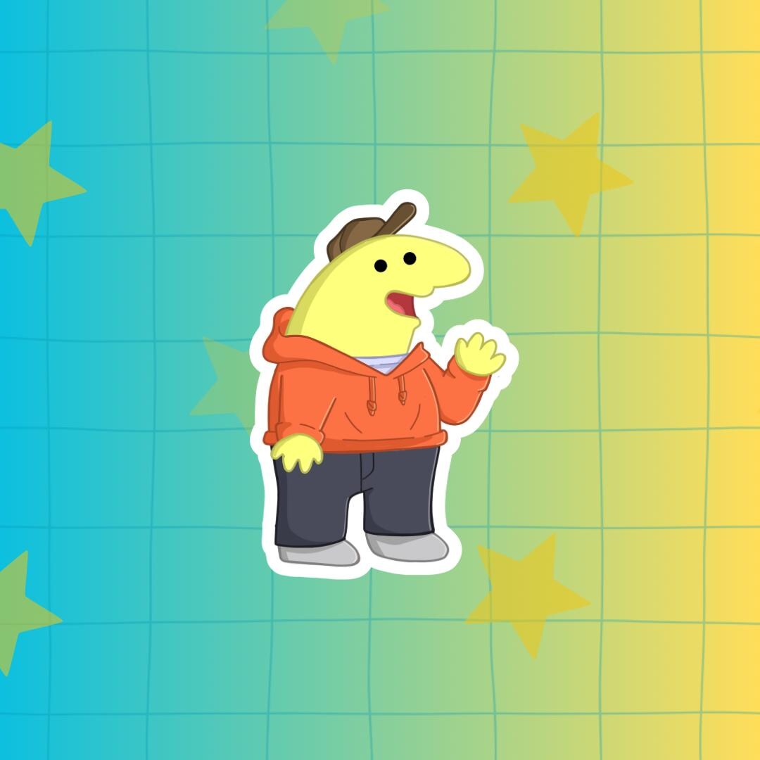 Charlie Vinyl Sticker | Smiling Friends Fan Art | Cute Funny Waterproof ...