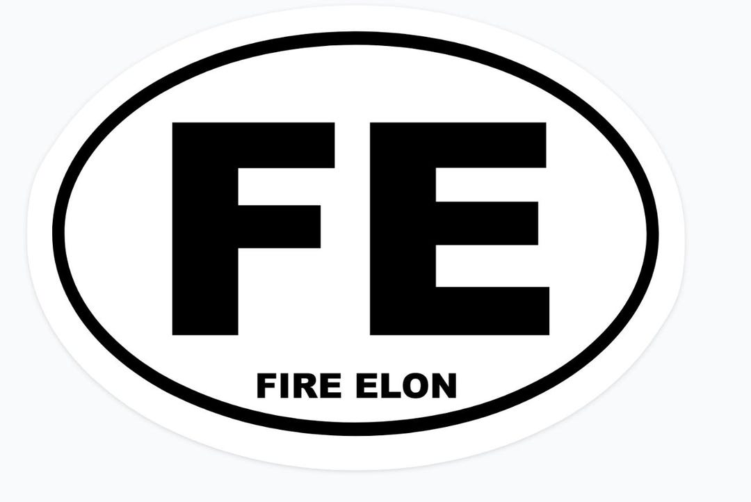 Fire Elon Bumper Sticker - Etsy