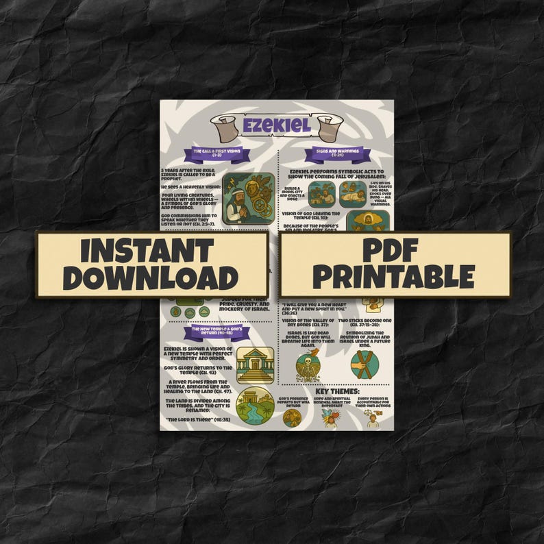 Ezekiel Visual Bible Study Guide: Old Testament Printable (PDF) - Etsy