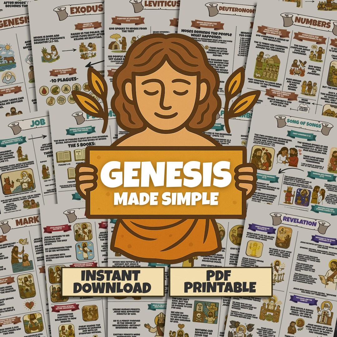 Genesis Visual Bible Study Guide: Old Testament Printable (PDF) - Etsy