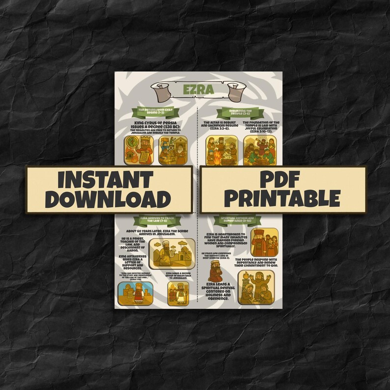 Ezra Bible Study Guide: Old Testament Visual Notes (PDF Download) - Etsy