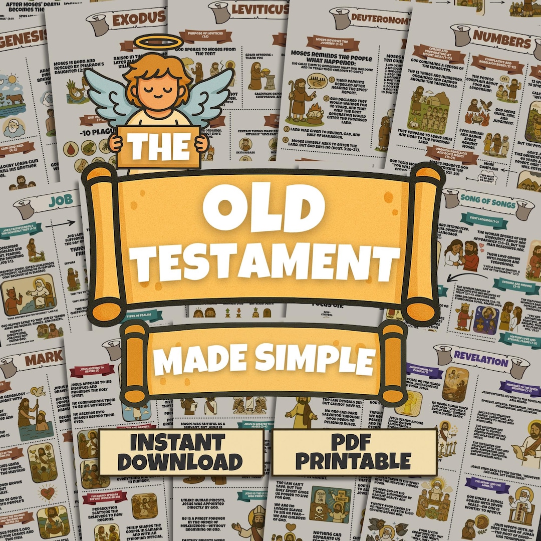Old Testament Bible Study Guide: Visual Concept Maps (PDF Download) - Etsy