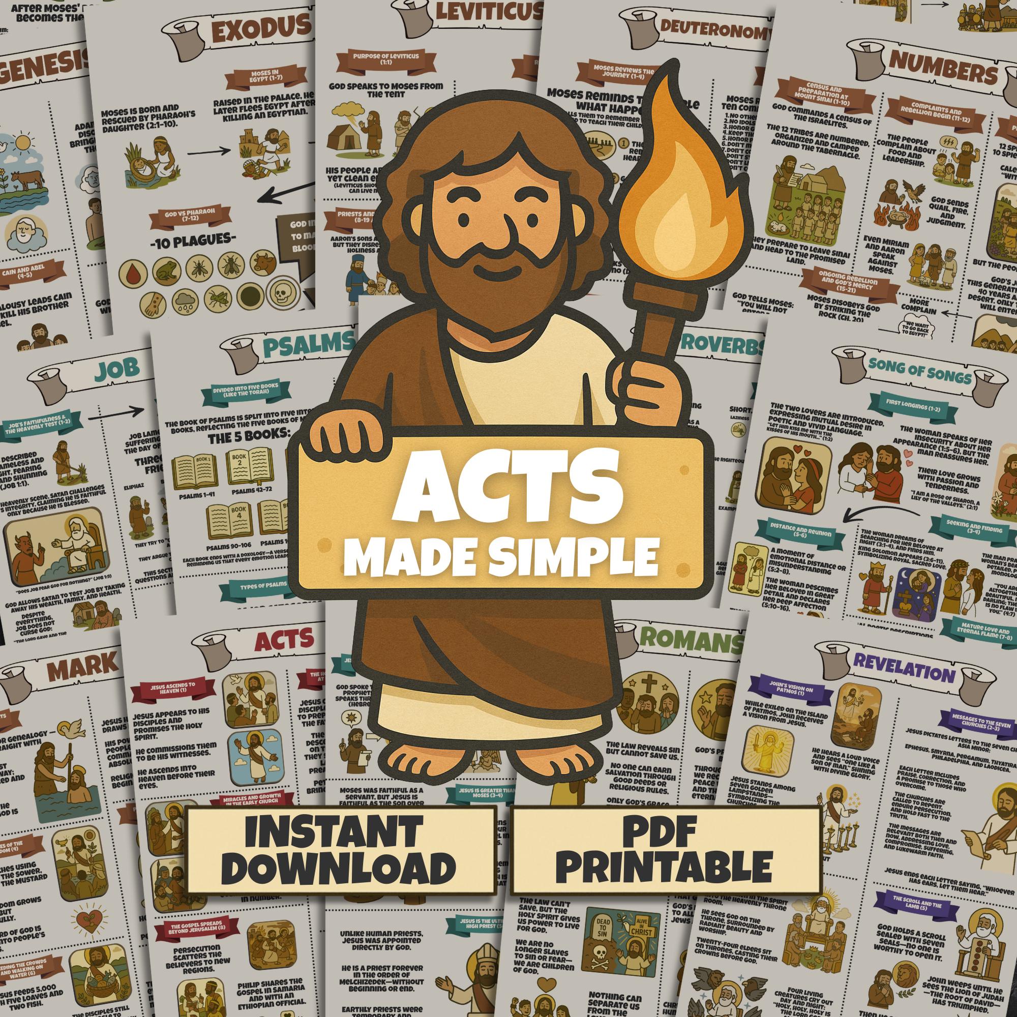 Acts Visual Bible Study Guide: New Testament Printable (PDF Download ...