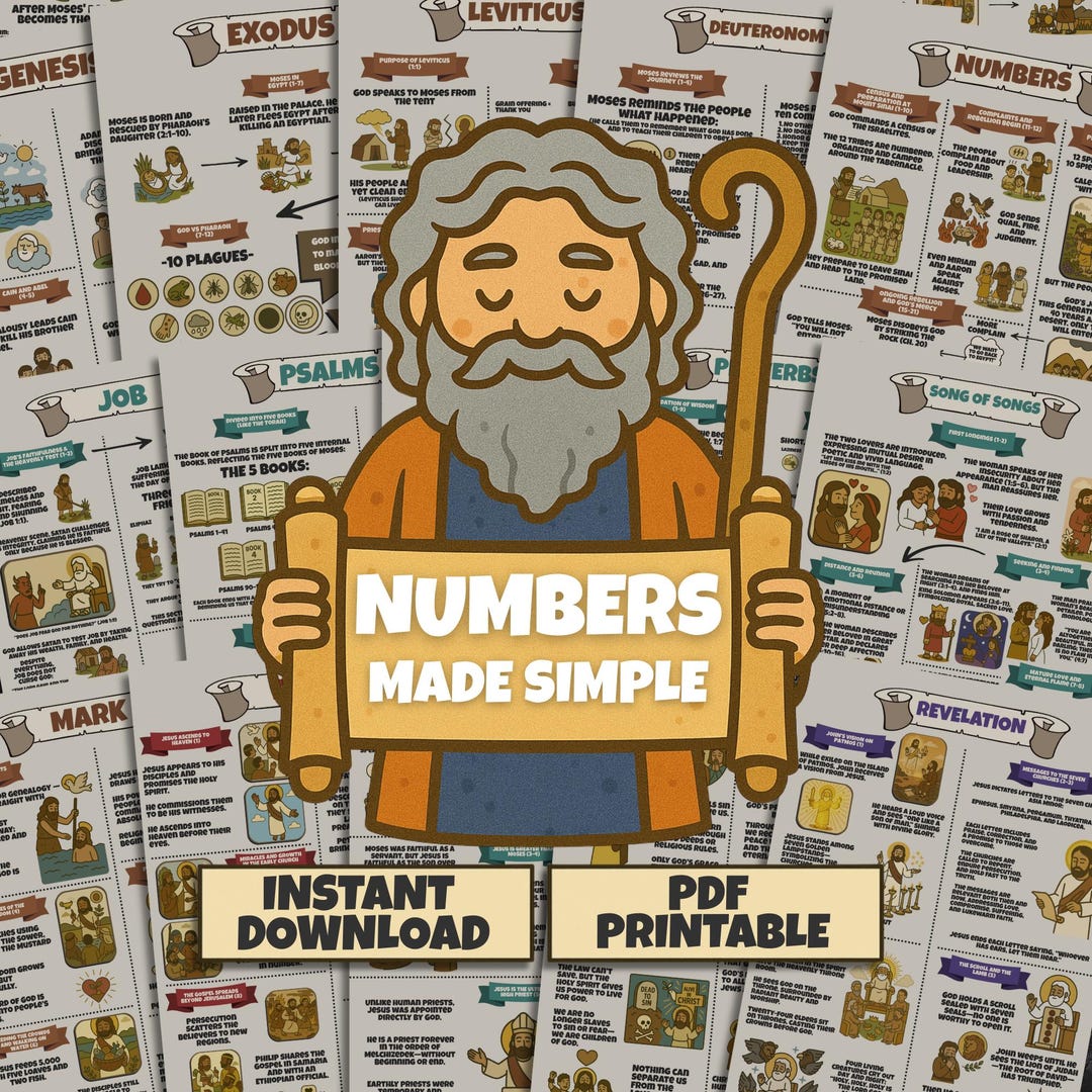 Numbers Bible Study Guide: Old Testament Visual Summary (PDF) - Etsy