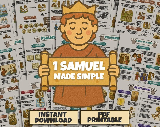 1 Samuel Bible Study Guide: Visual Old Testament Summary (PDF) - Etsy