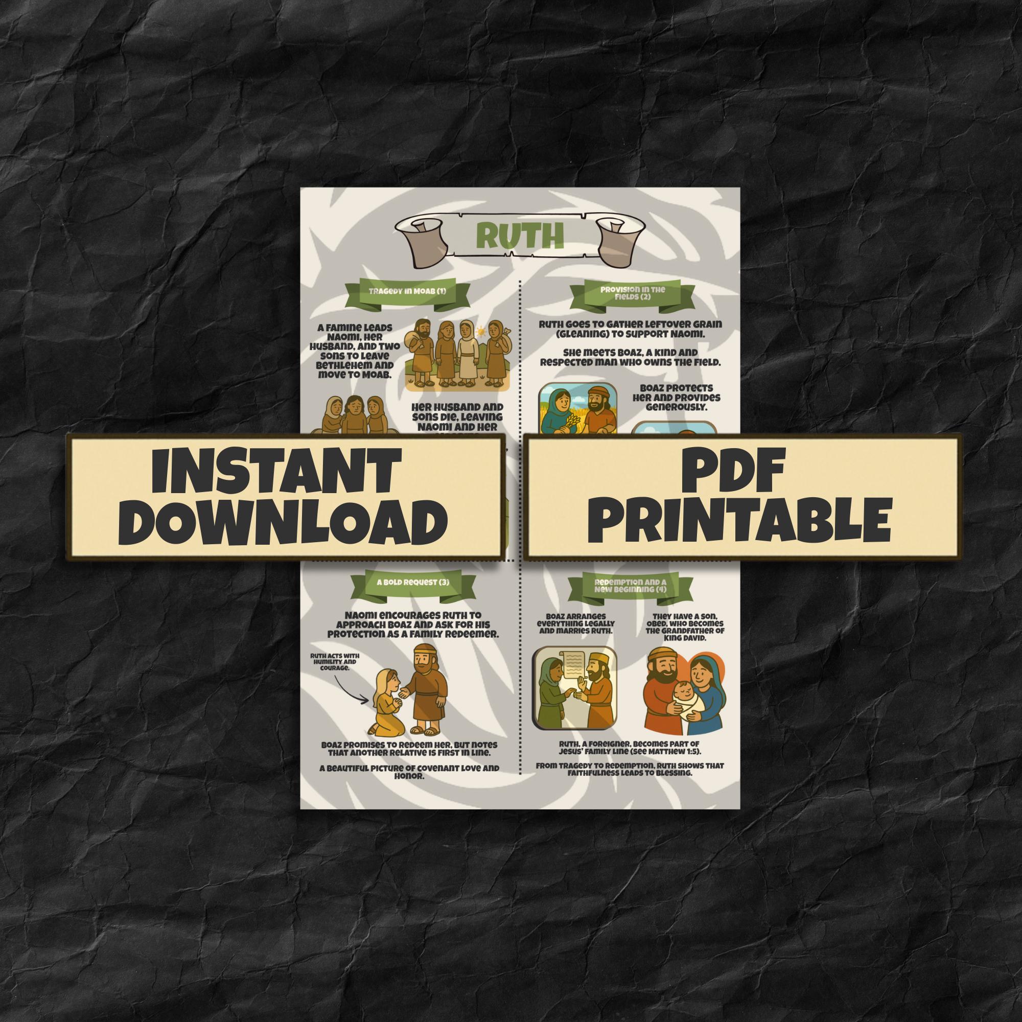 Ruth Made Simple PDF | Visual Bible Study Guide | Old Testament ...