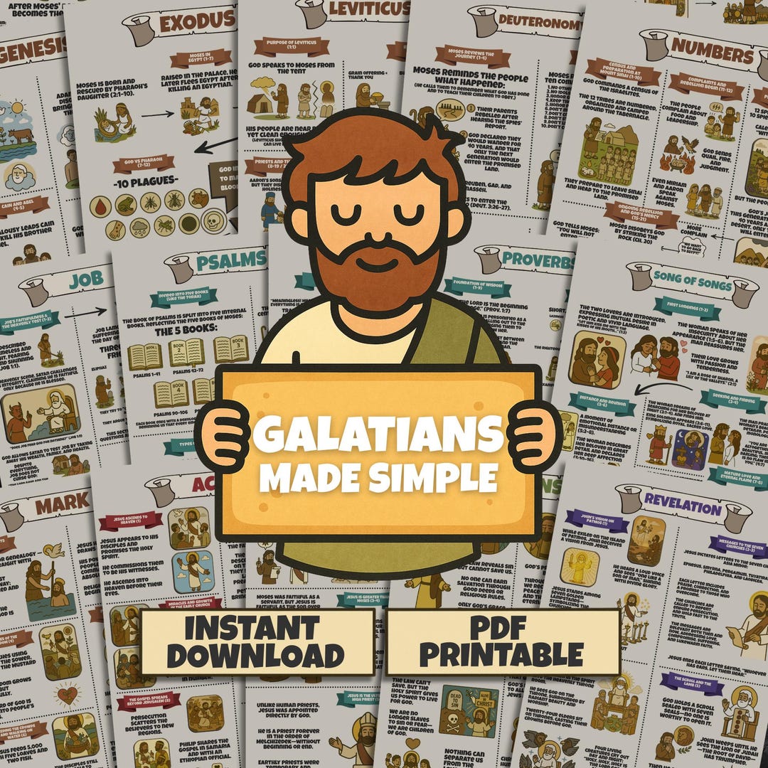 Galatians Bible Study Guide: Visual New Testament Summary (PDF Download ...