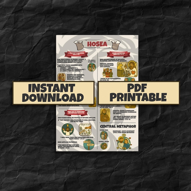 Hosea Bible Study Guide: Visual Old Testament Notes (PDF) - Etsy