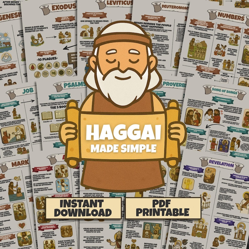 Haggai Bible Study Guide: Visual Old Testament Summary (PDF Download - Etsy