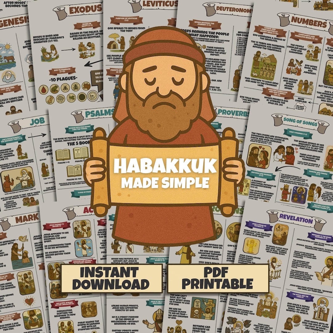 Habakkuk Bible Study Guide: Visual Old Testament Notes (PDF Download ...