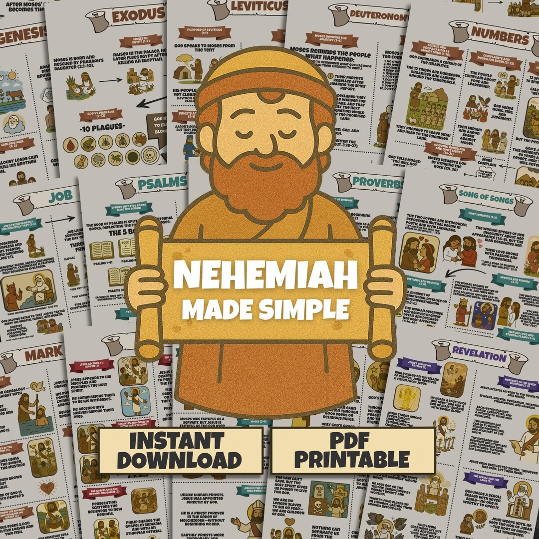 Nehemiah Made Simple PDF | Visual Bible Study Guide | Old Testament ...