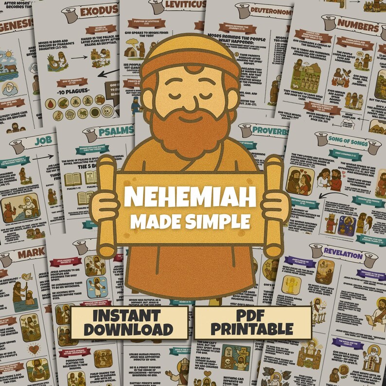 Nehemiah Made Simple PDF | Visual Bible Study Guide | Old Testament ...