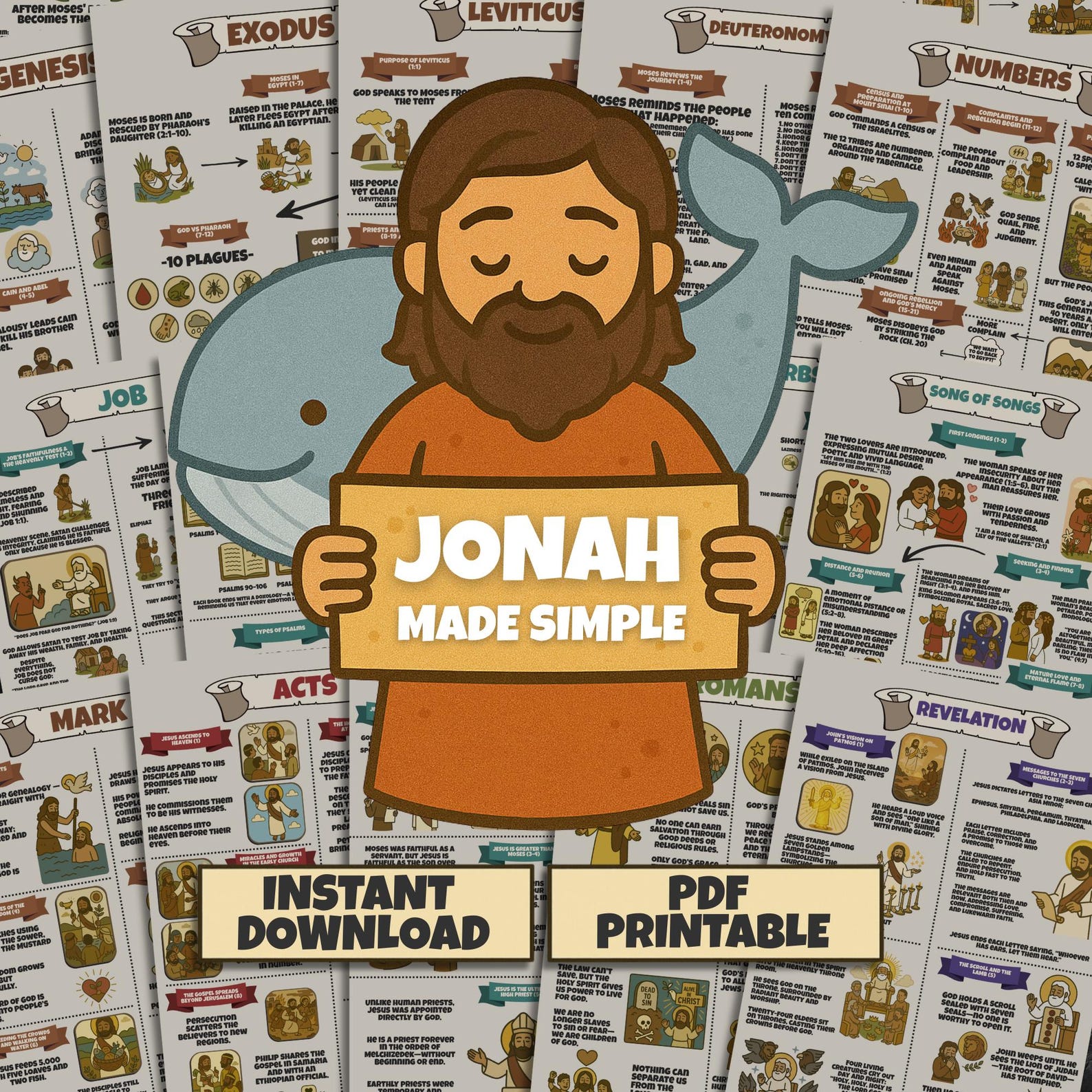 Jonah Bible Study Guide: Old Testament Visual Summary (PDF) - Etsy