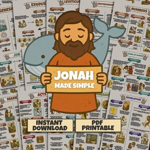 Jonah Bible Study Guide: Old Testament Visual Summary (PDF) - Etsy