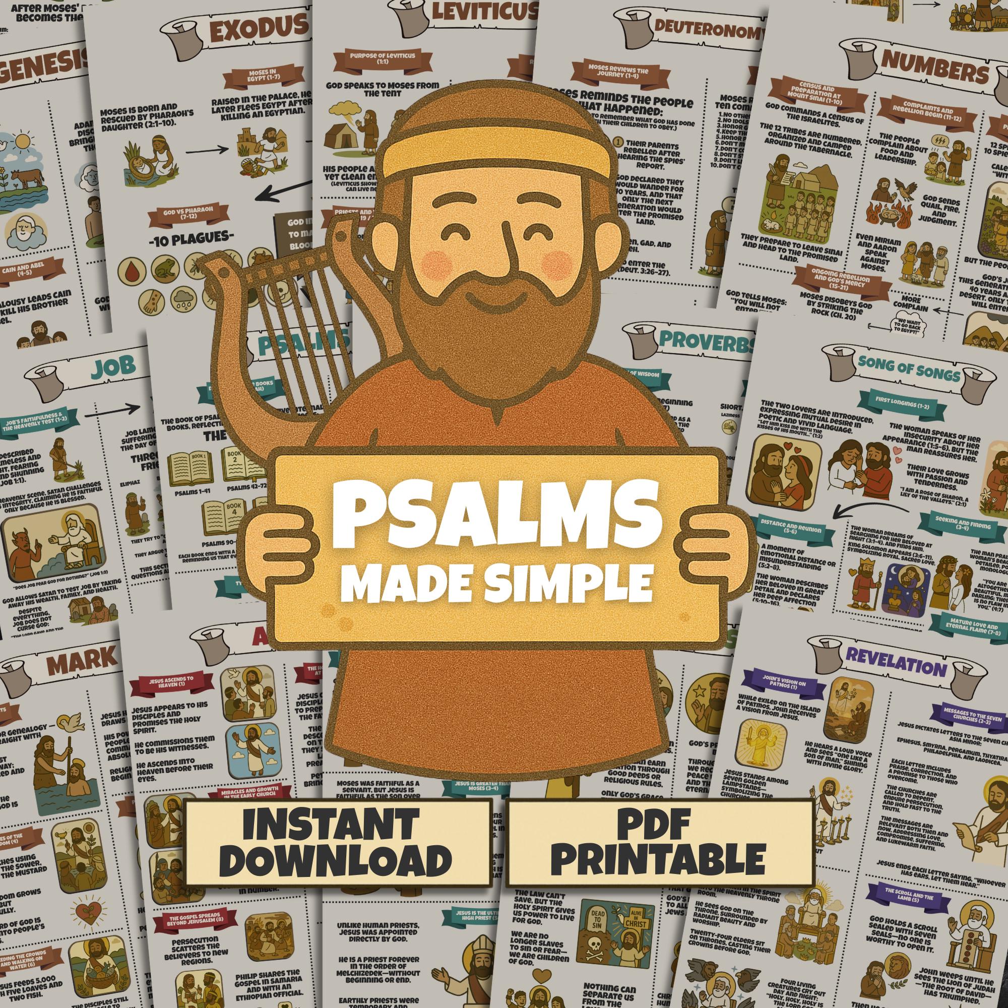 Psalms Visual Bible Study Guide: Old Testament Printable (PDF) - Etsy