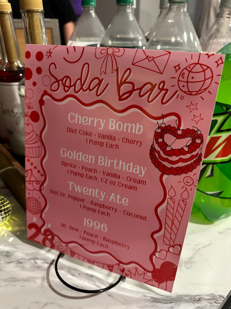 Birthday Soda Bar - Etsy
