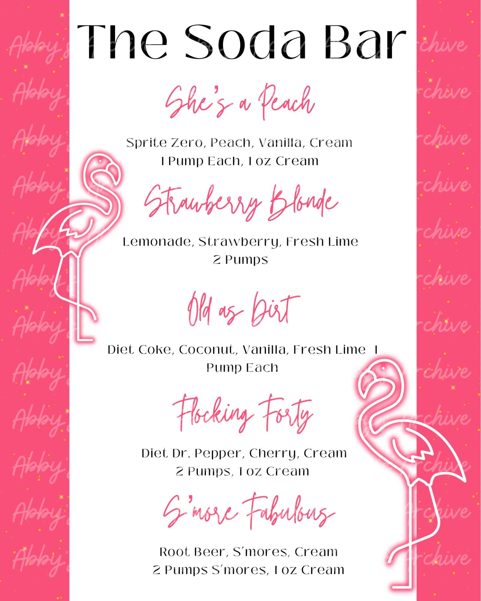 Custom Soda Bar Menu - Etsy