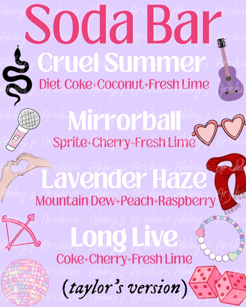 Swifty Dirty Soda Bar - Etsy