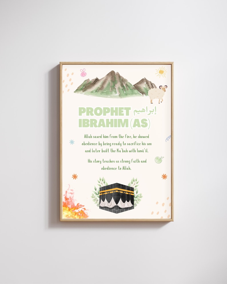Islamic Prophets Kids Posters | Muslim Stories, Children's Learning ...