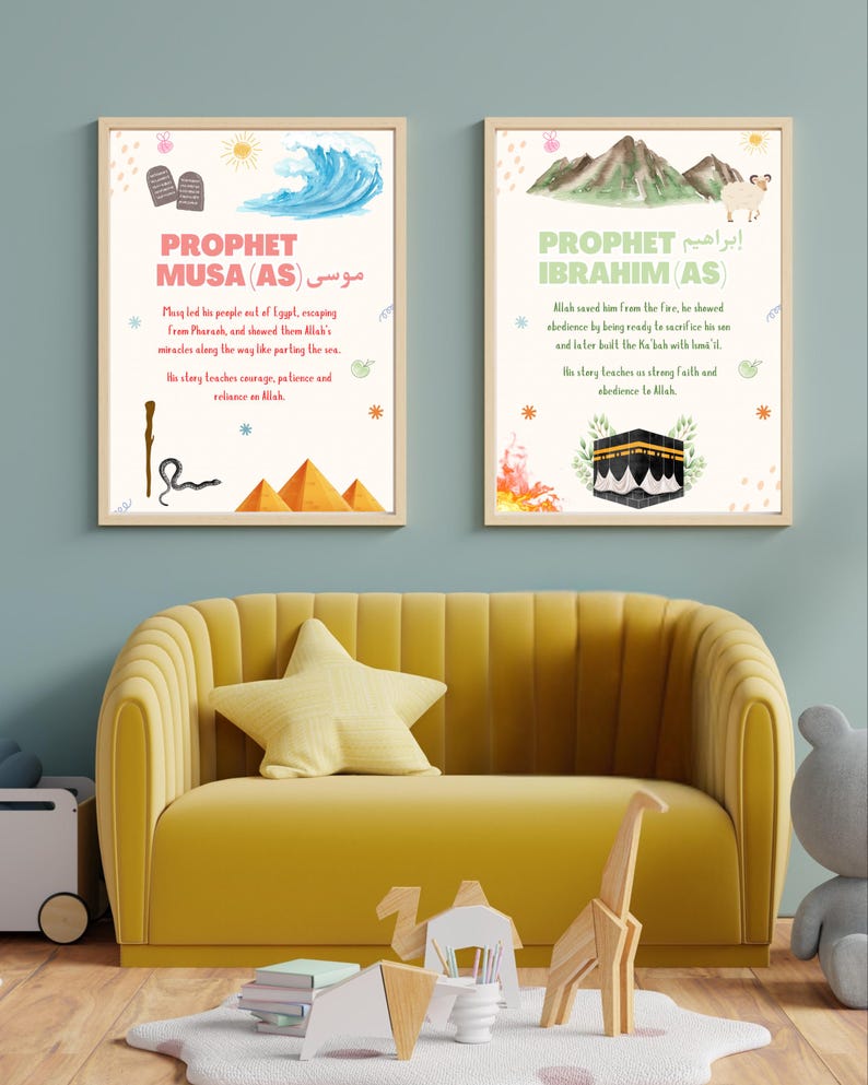Islamic Prophets Kids Posters | Muslim Stories, Children's Learning ...