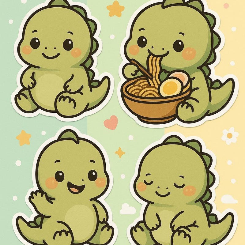 Chibi Dinosaur - Etsy