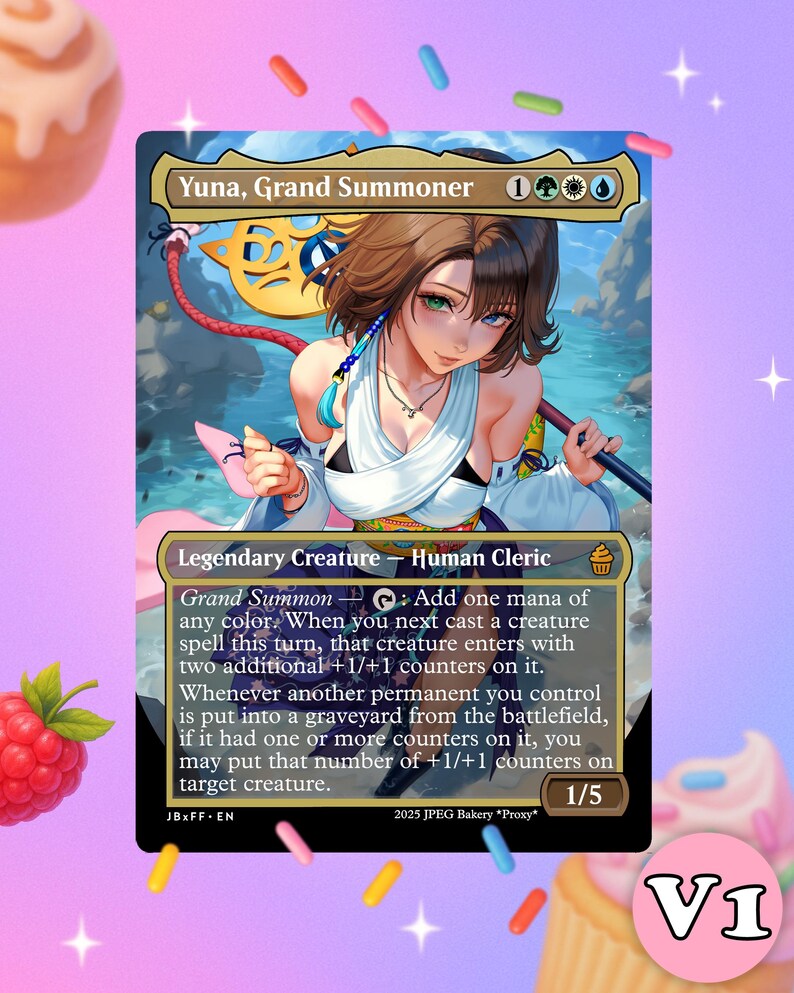 Yuna, Grand Summoner | MTG X Final Fantasy Proxy Card - Etsy Australia