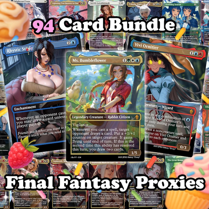 Mtg Final Fantasy Commander Proxy Etsy 