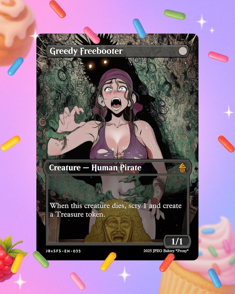 Greedy Freebooter X Junji Ito Horror Art | Premium Proxy Card EDH - Etsy