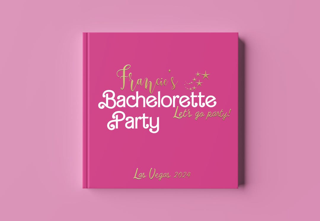 Personalized Bachelorette Party Guest Book: Custom Album, Gold Foil - Etsy