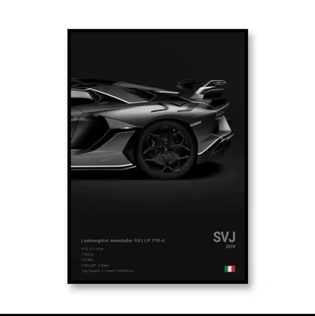 Lamborghini Aventador SVJ Car Wall Art Posters Luxury Automotive Decor ...