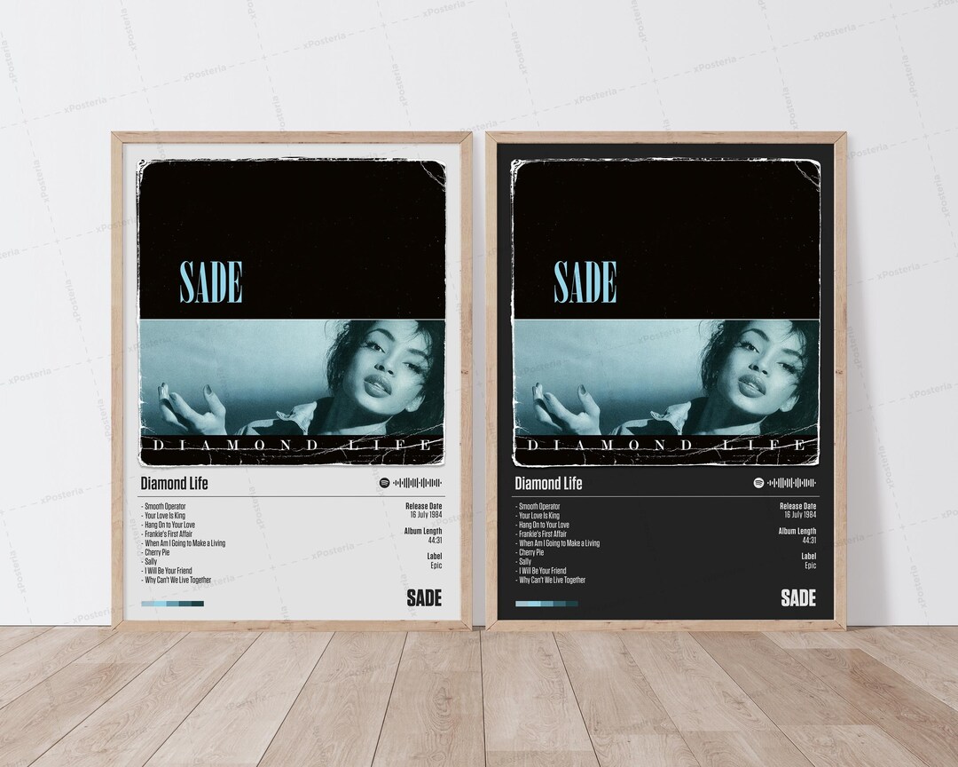Sade Poster | Diamond Life Poster | Music Poster | Tracklist Poster ...