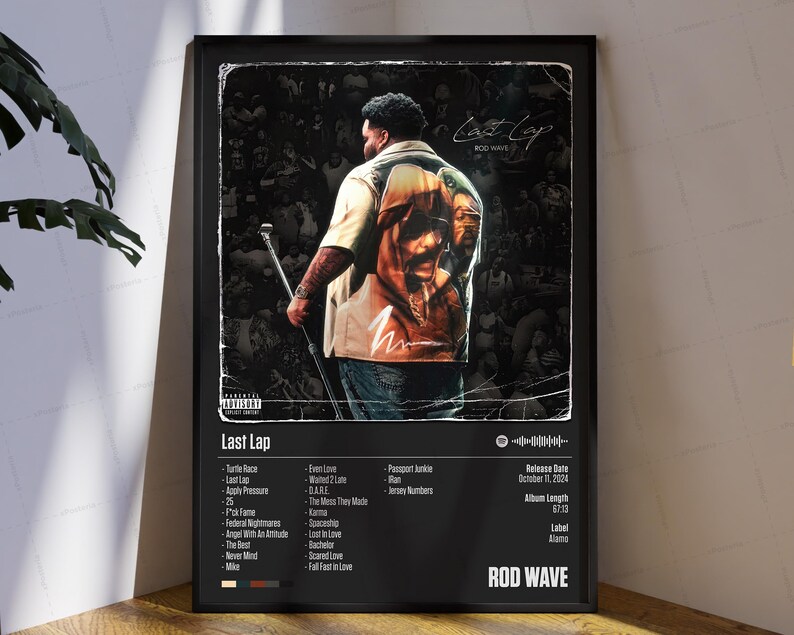Rod Wave Poster | Last Lap Poster | Music Poster | Tracklist Poster ...