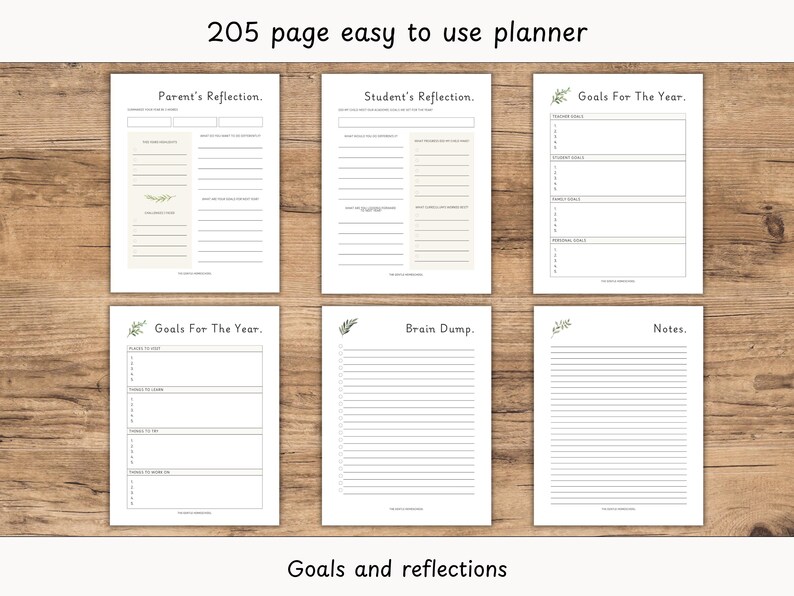Minimalistic Homeschool Planner, Lessons Plans, Field Trips, Reading ...