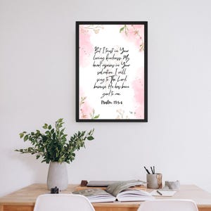 Bible Verse Quote Psalm Psalm13:5-6 Poster Portrait Art Digital ...