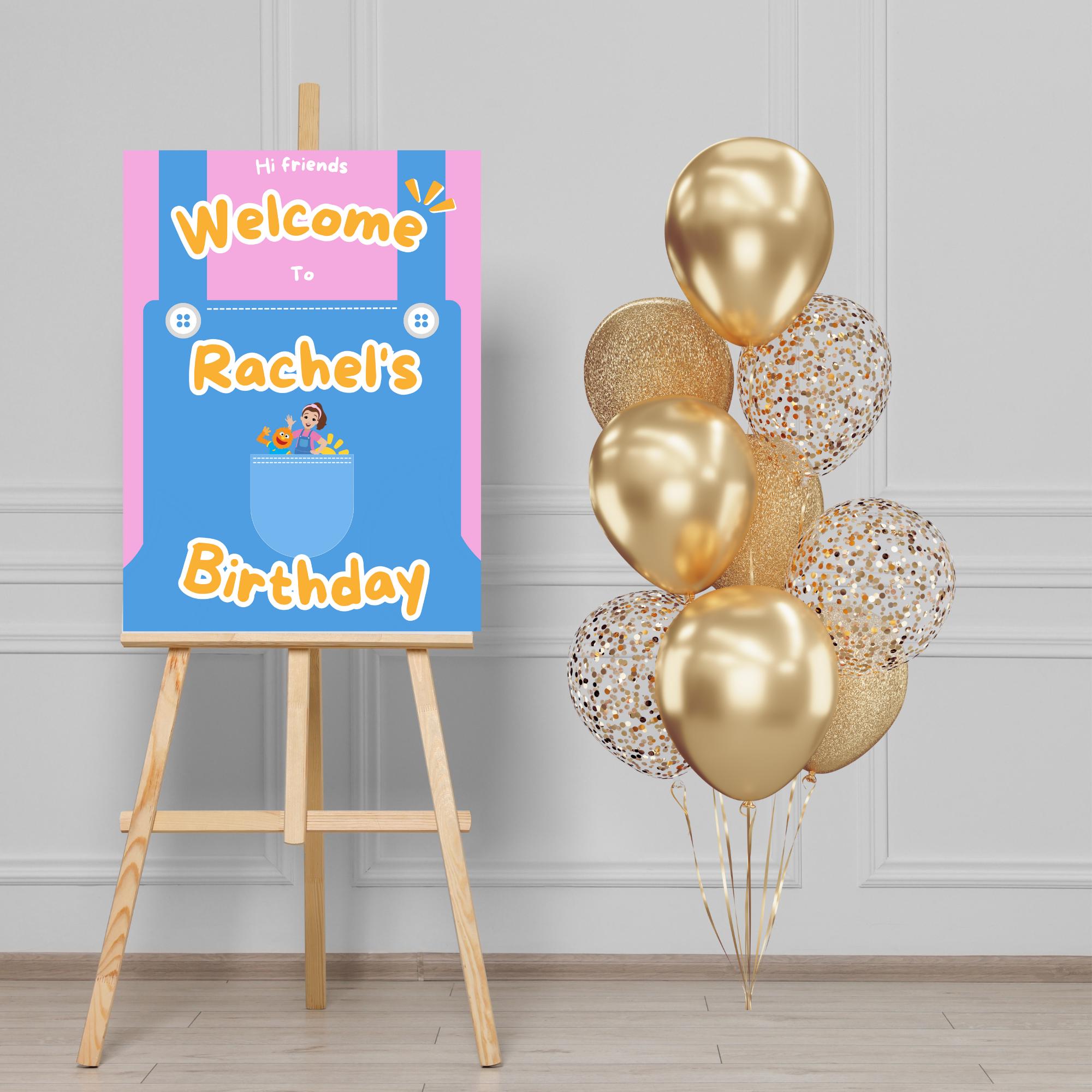 Editable Ms Rachel Birthday Welcome Sign, Ms Rachel and Herby, Party ...