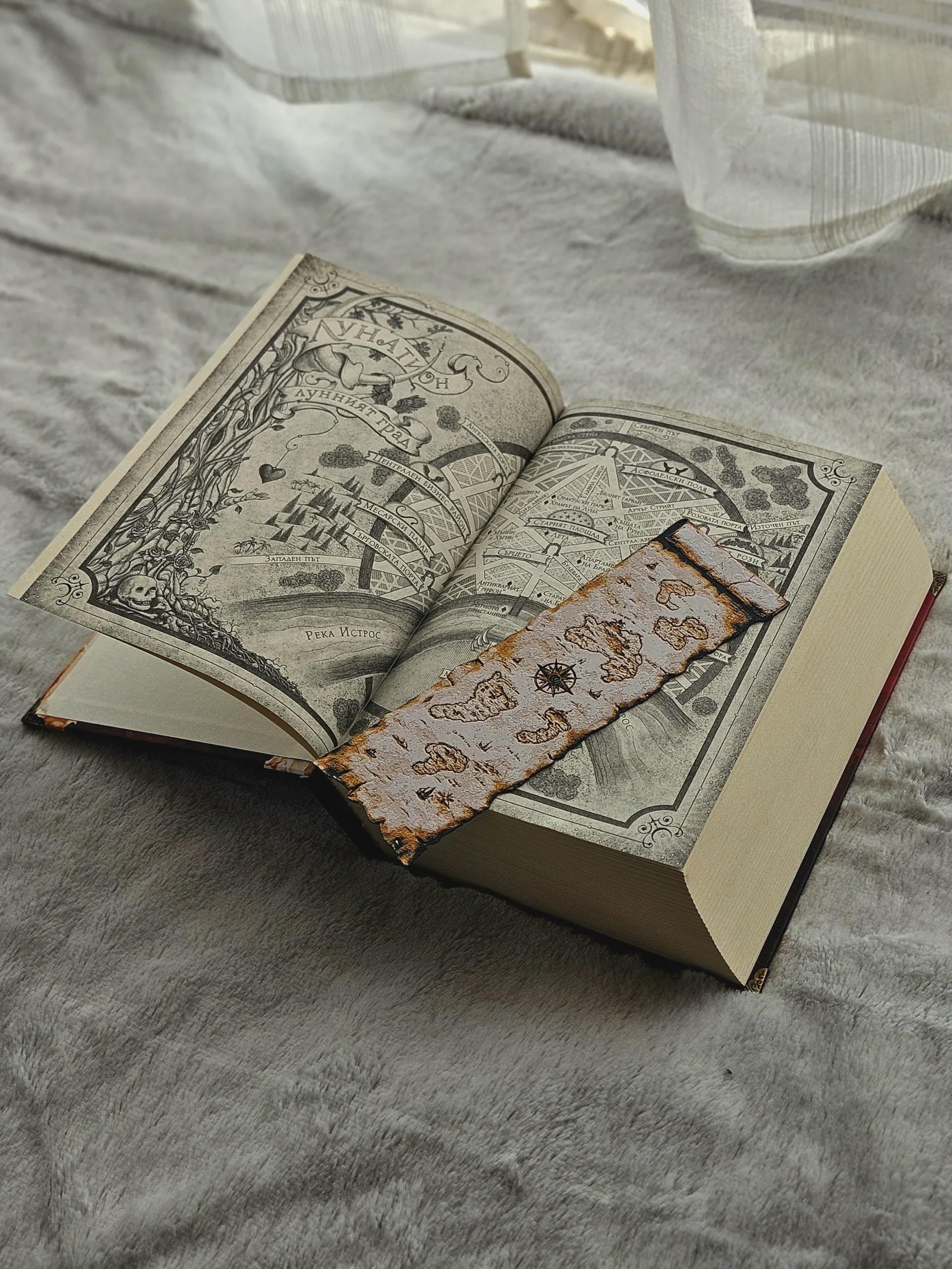 Pirate Map Bookmark: Weathered Parchment Treasure Map - Etsy