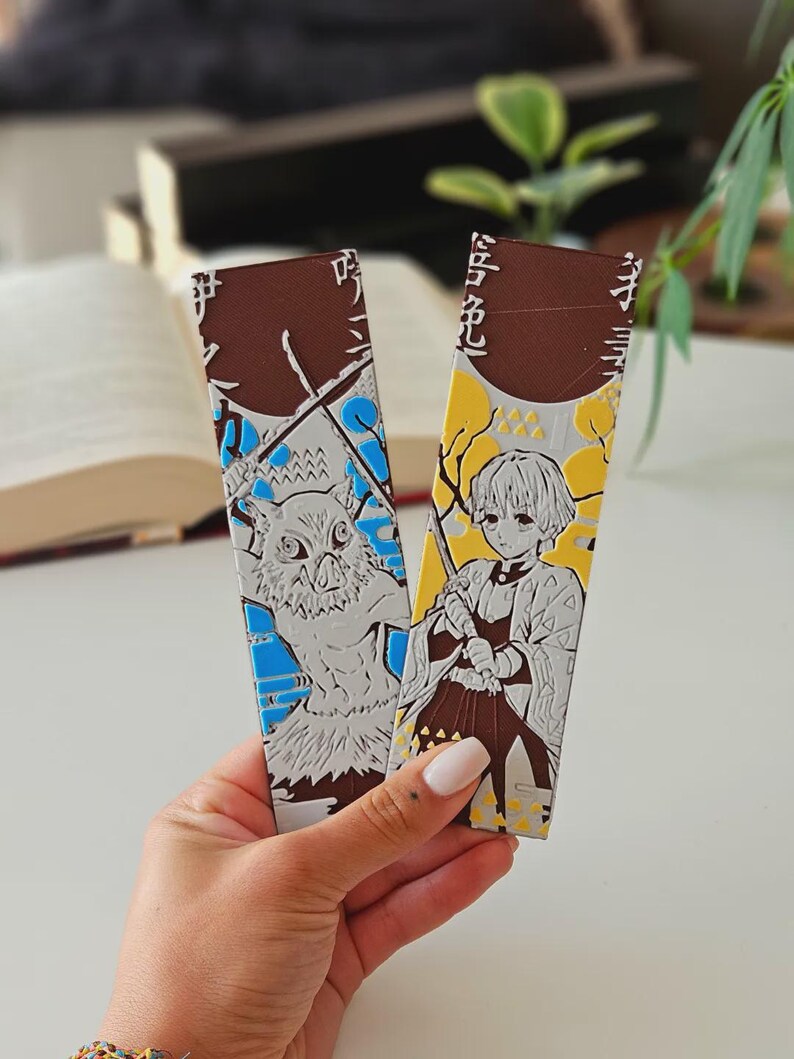Demon Slayer Zenitsu & Inosuke Anime Bookmark Set - Unique Gift for ...