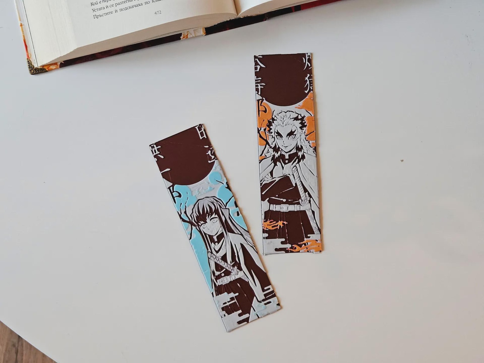 Demon Slayer Rengoku & Muichiro Bookmark Set: Anime Inspired Gift for ...