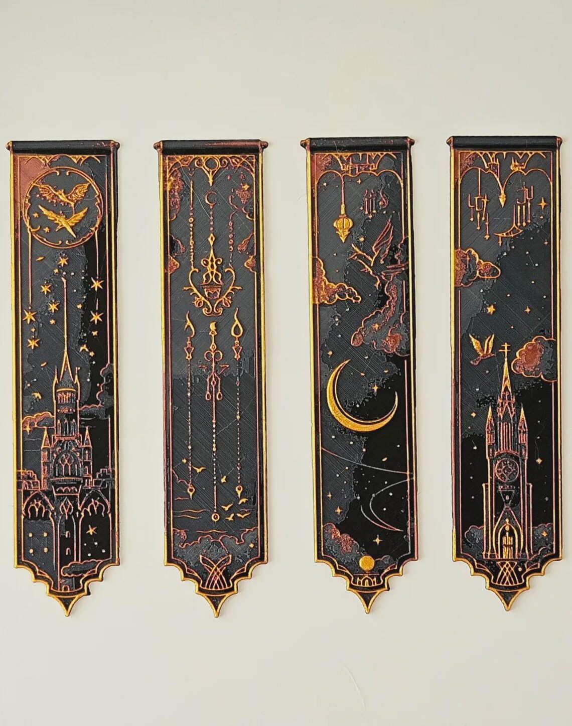 Enchanted Academy Bookmark Set: Wizarding Castle, Moon, Stars - Etsy