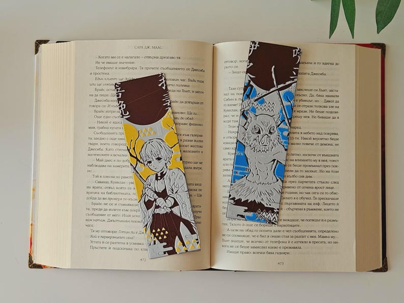 Demon Slayer Bookmarks – Zenitsu & Inosuke Anime Manga Set - Etsy