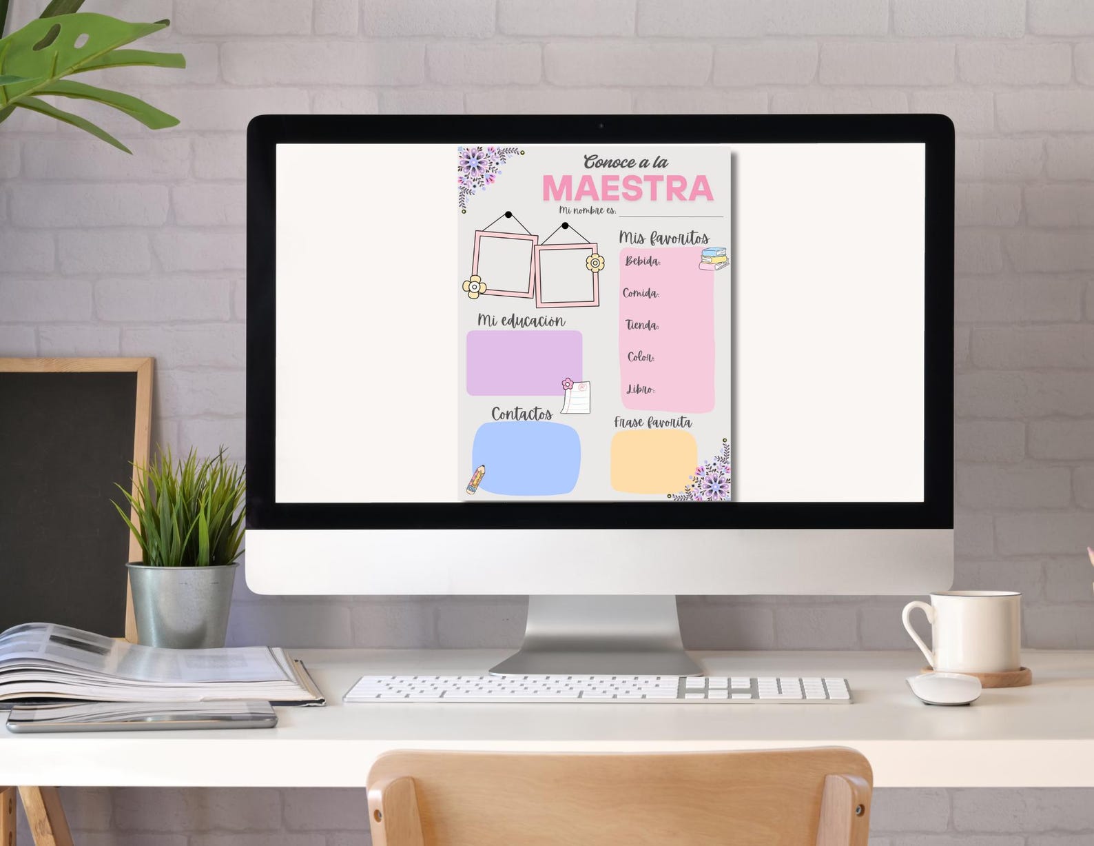 Spanish “get to Know the Teacher” Template – Conoce a La Maestra ...