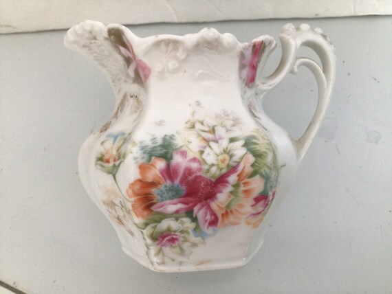 Small Decorative R S German Pitcher With Pink Flowers - Etsy