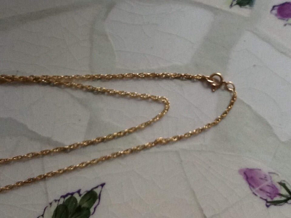 24" Gold Rope Chain 1/20 14K GF - Etsy