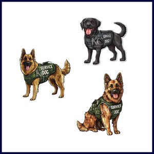 Service Dog Digital Clip Art Icons, .PDF .JPG .PDF, 12 Unique Images ...