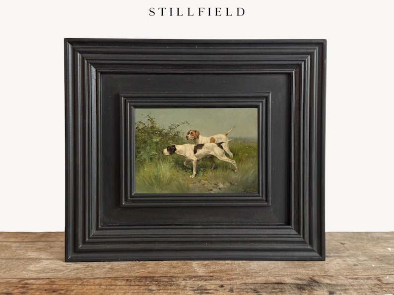 Two English Pointers Hunting Dogs Giclée Print: Reproduction Antique ...