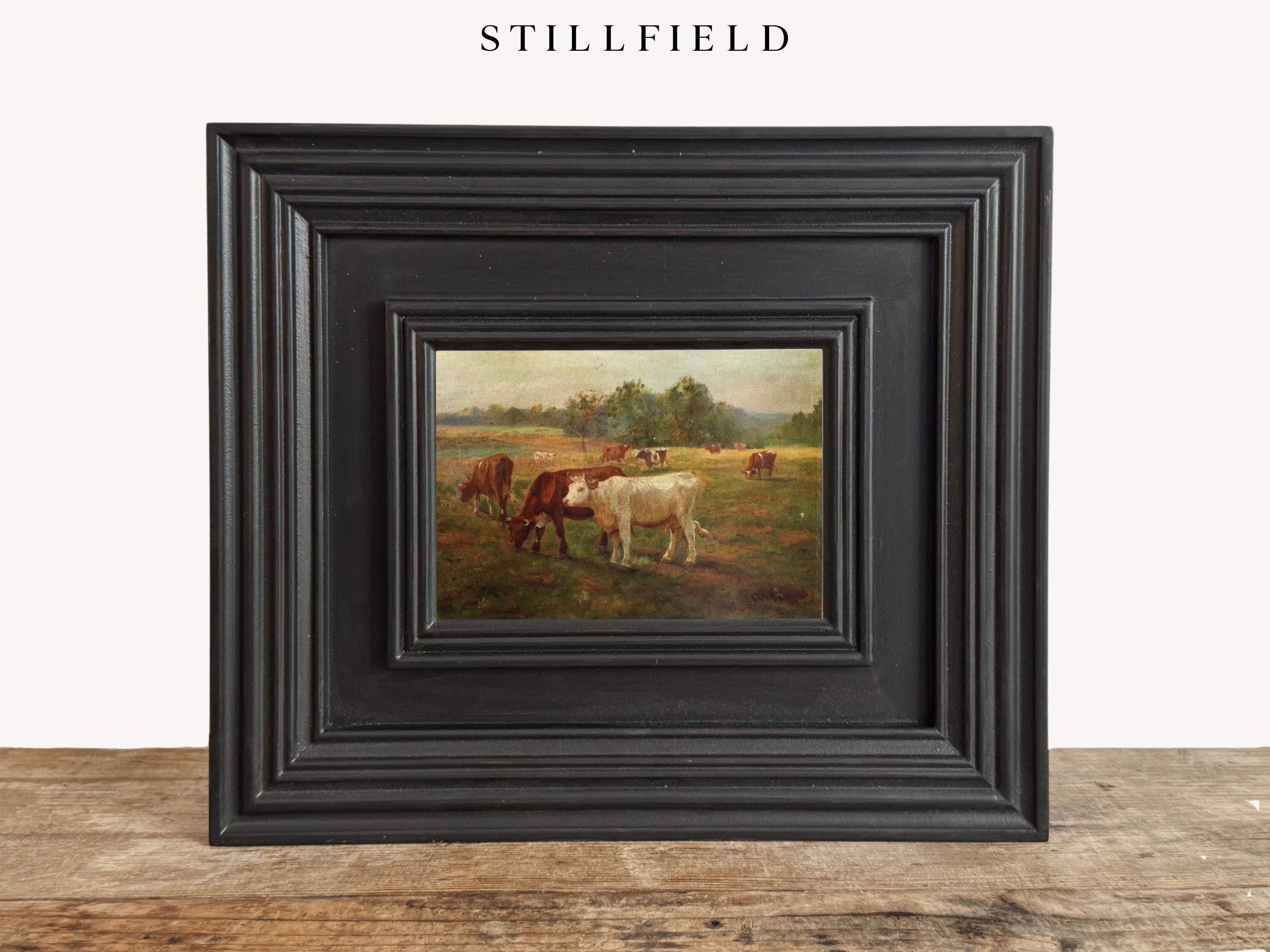 Bannister Cows – Vintage Farm Landscape Giclée Print, Antique Style ...