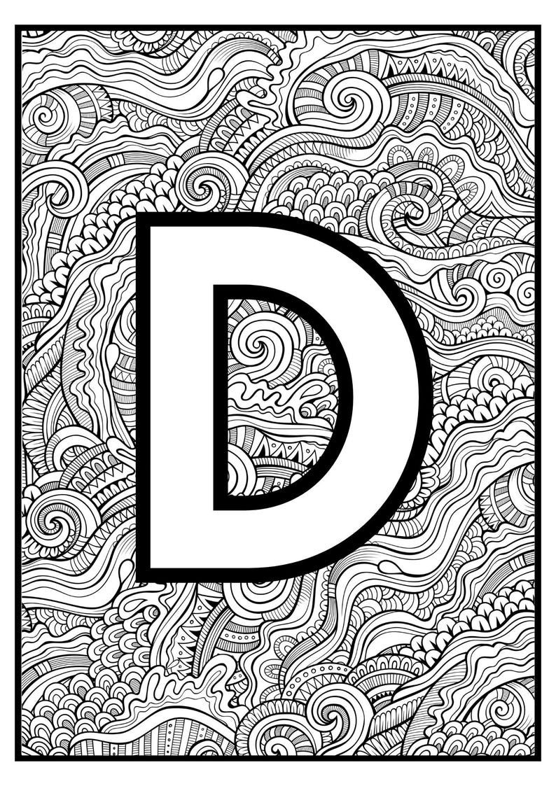 A–Z Mindful Coloring Pages | 26 Printable Self-care Alphabet Sheets ...
