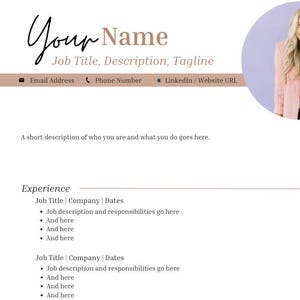 Modern Tan Resume and Cover Letter (with Headshot) Template Pack ...