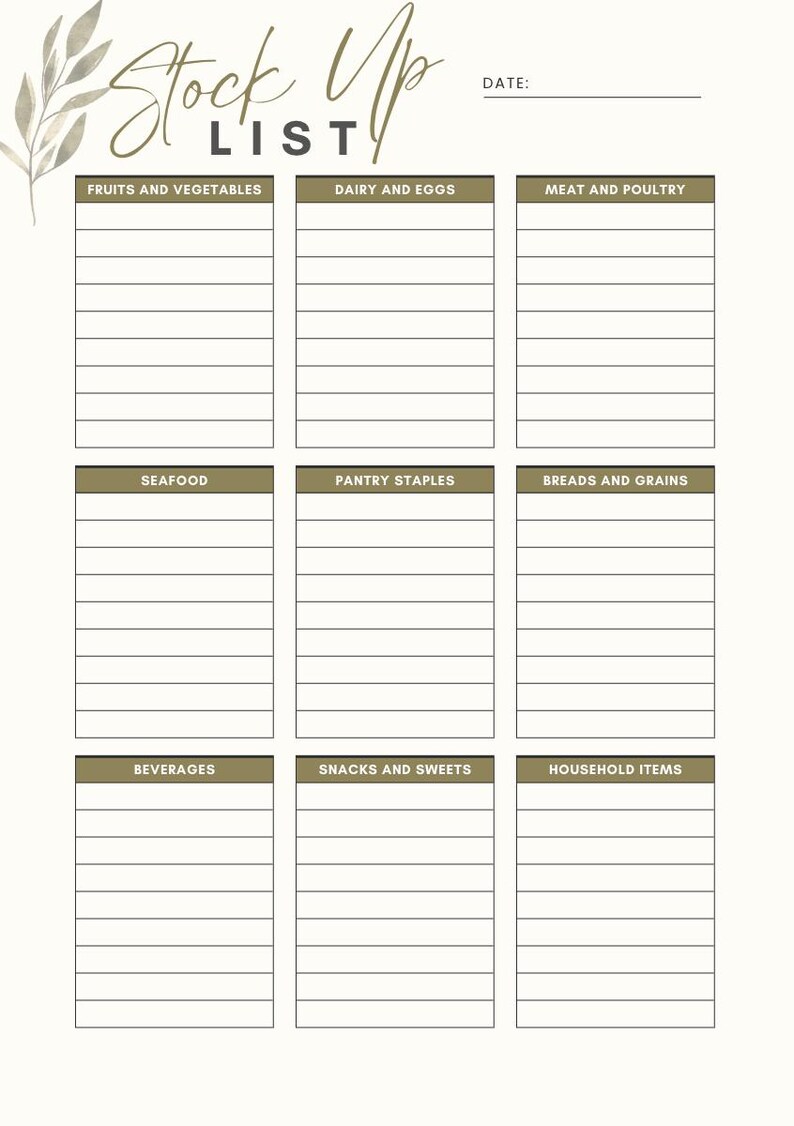 Printable Meal Planning Bundle | Weekly Meal Plan, Grocery List ...